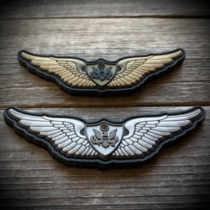 ARMY “aviation” Badge PVC Patches - Enlisted Aircrew Wings - Master ...