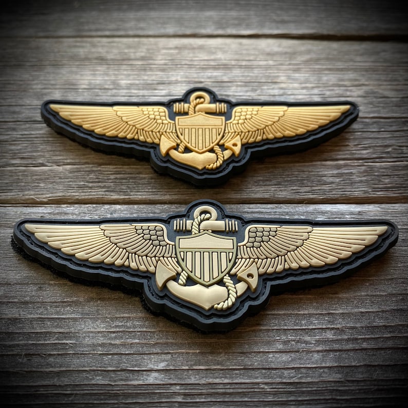Naval Aviator Wings PVC Patch - Pilot Aircrew Wings - Navy / Marine ...