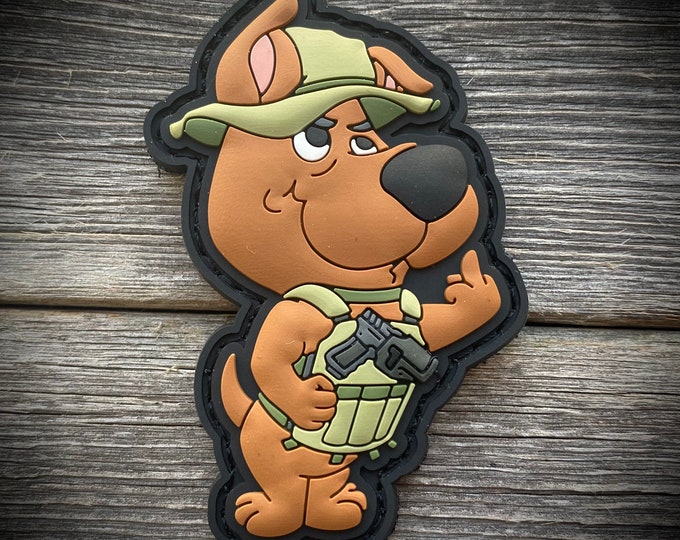Tactical scrappy PVC Patch strapped Scrap Scooby Doo - Etsy