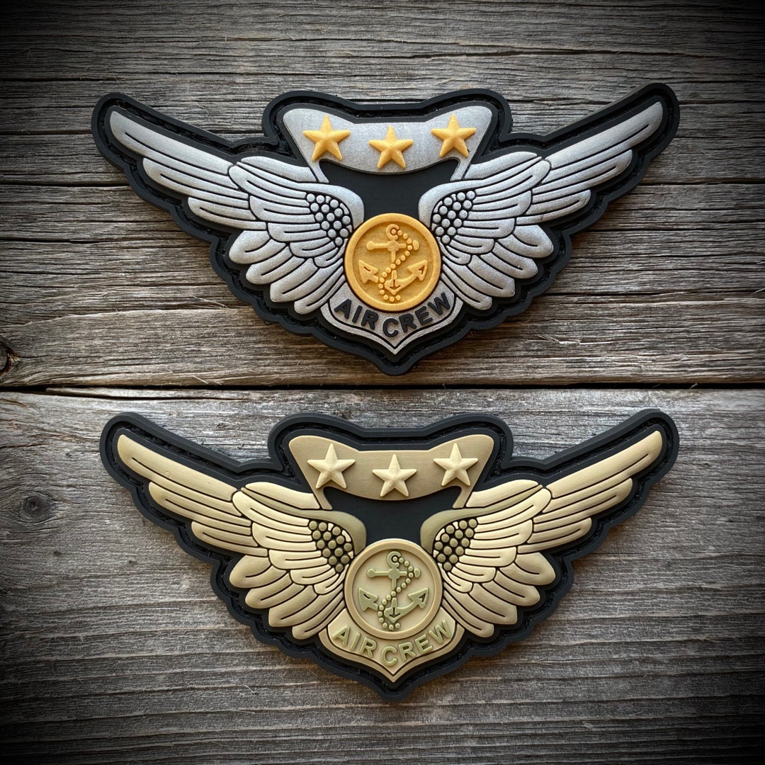Combat Aircrew Wings PVC Patch - Navy / Marine Corps Enlisted - Colors ...