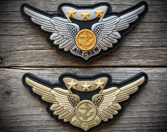Combat Aircrew Wings PVC Patch - Navy / Marine Corps Enlisted - Colors ...