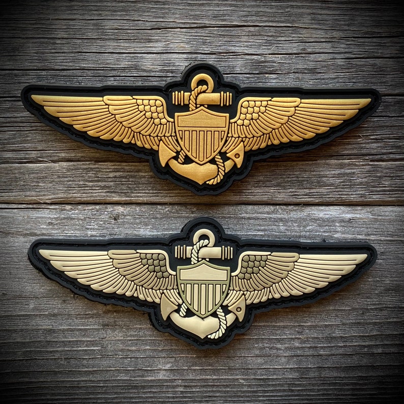 Naval Aviator Wings PVC Patch - Pilot Aircrew Wings - Navy / Marine ...