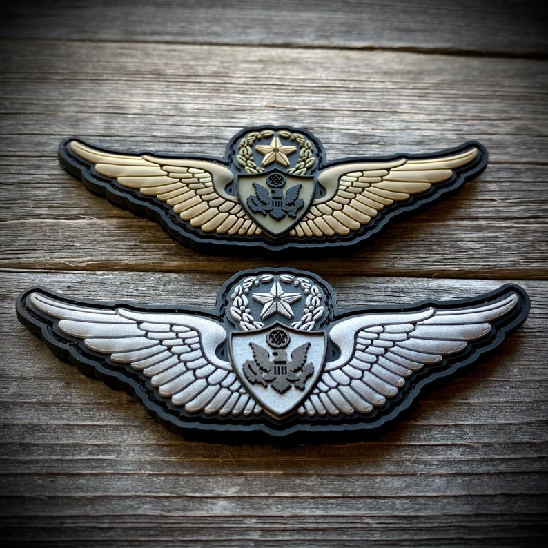 ARMY “aviation” Badge PVC Patches - Enlisted Aircrew Wings - Master ...