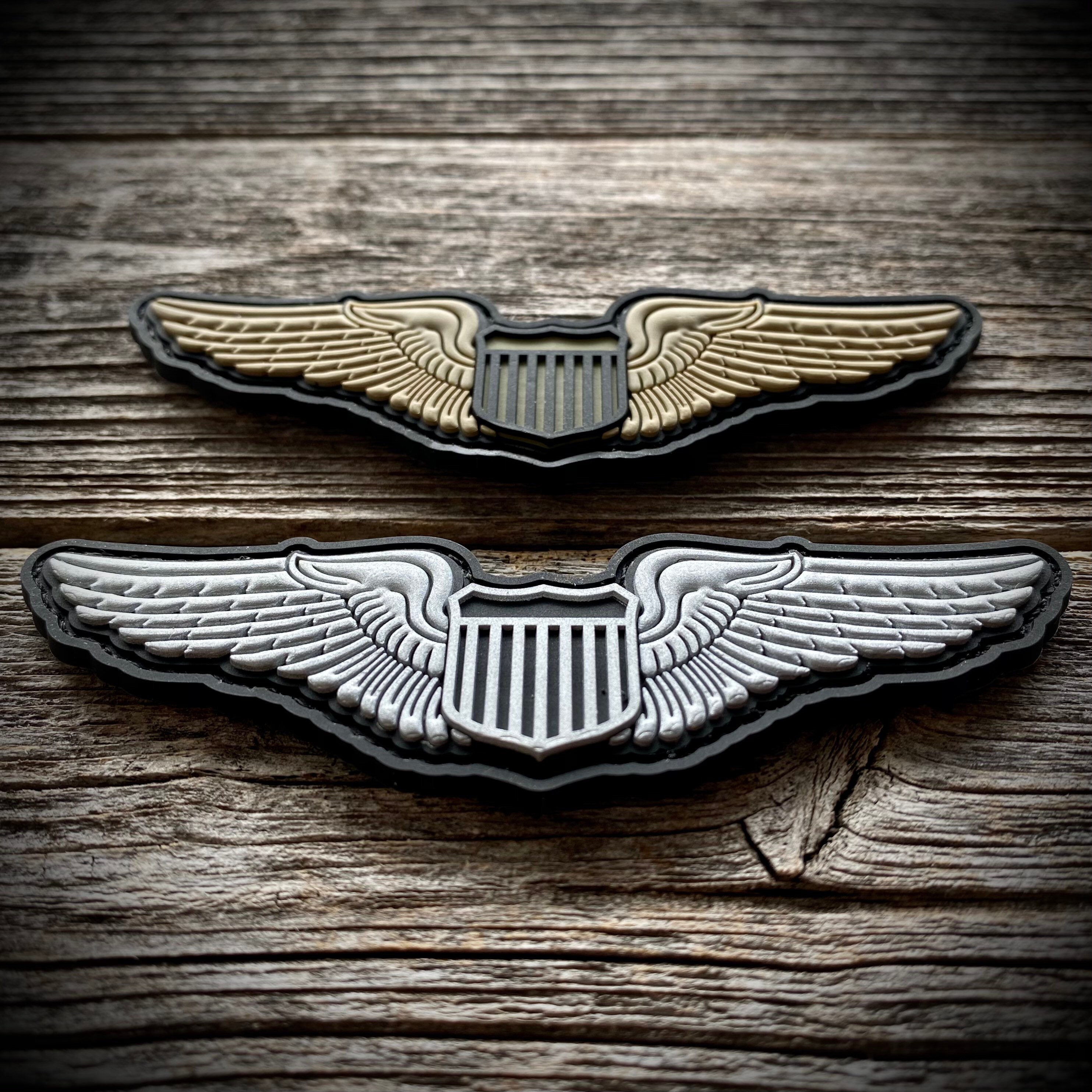 AIR FORCE “aviator” Badge PVC Patch - Pilot Aircrew Wings - Master, Senior, Basic - Colors ...