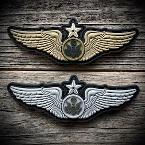 AIR FORCE “aviation” Badge PVC Patches - Enlisted Aircrew Wings ...