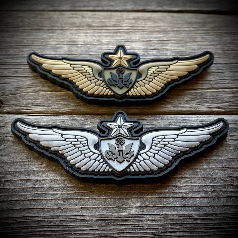 ARMY “aviation” Badge PVC Patches - Enlisted Aircrew Wings - Master ...