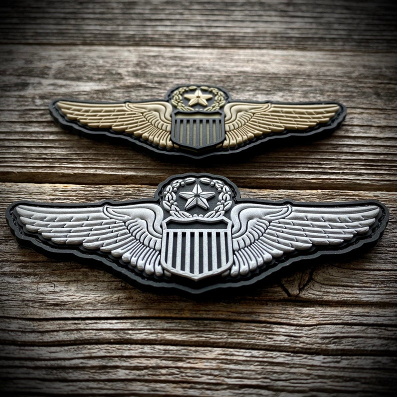 AIR FORCE aviator Badge PVC Patch Pilot Aircrew Wings - Etsy