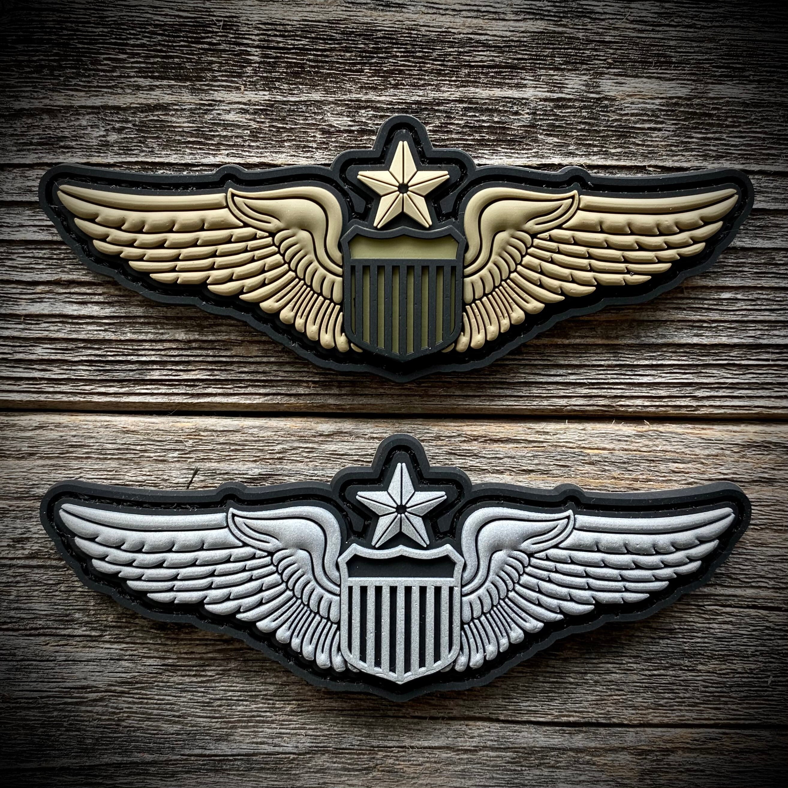 AIR FORCE aviator Badge PVC Patch Pilot Aircrew Wings - Etsy