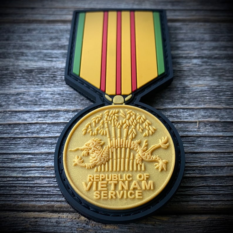 Vietnam Service Medal PVC Patch U.S. Military Army Navy - Etsy