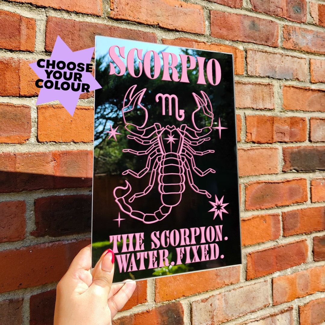SCORPIO Star Sign Mirror (multiple Colours) Astrology, Zodiac (wall Art ...