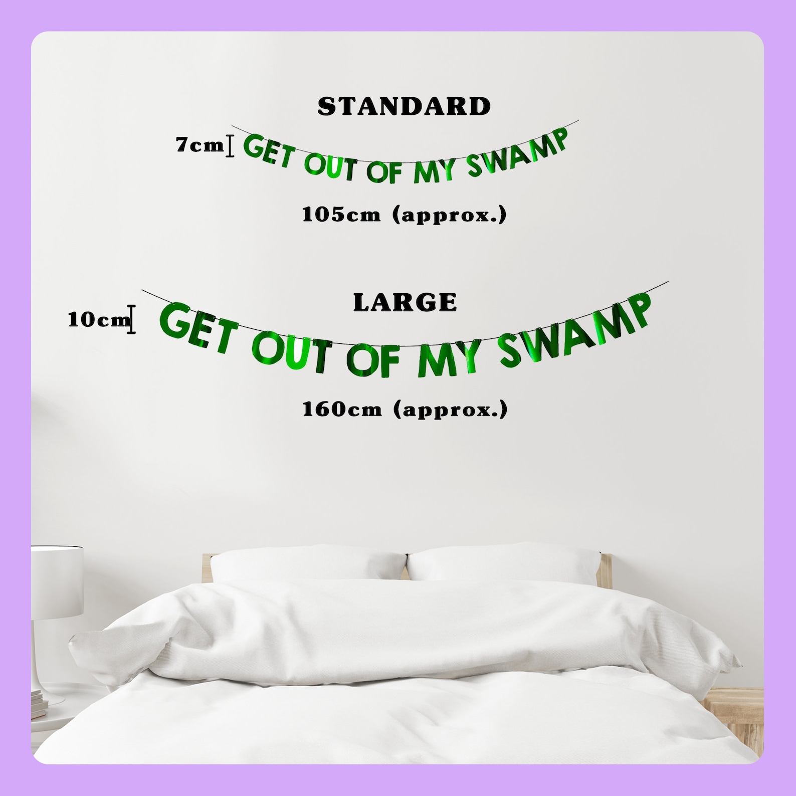 Get Out of My Swamp' String Bunting choose Your Colour - Etsy