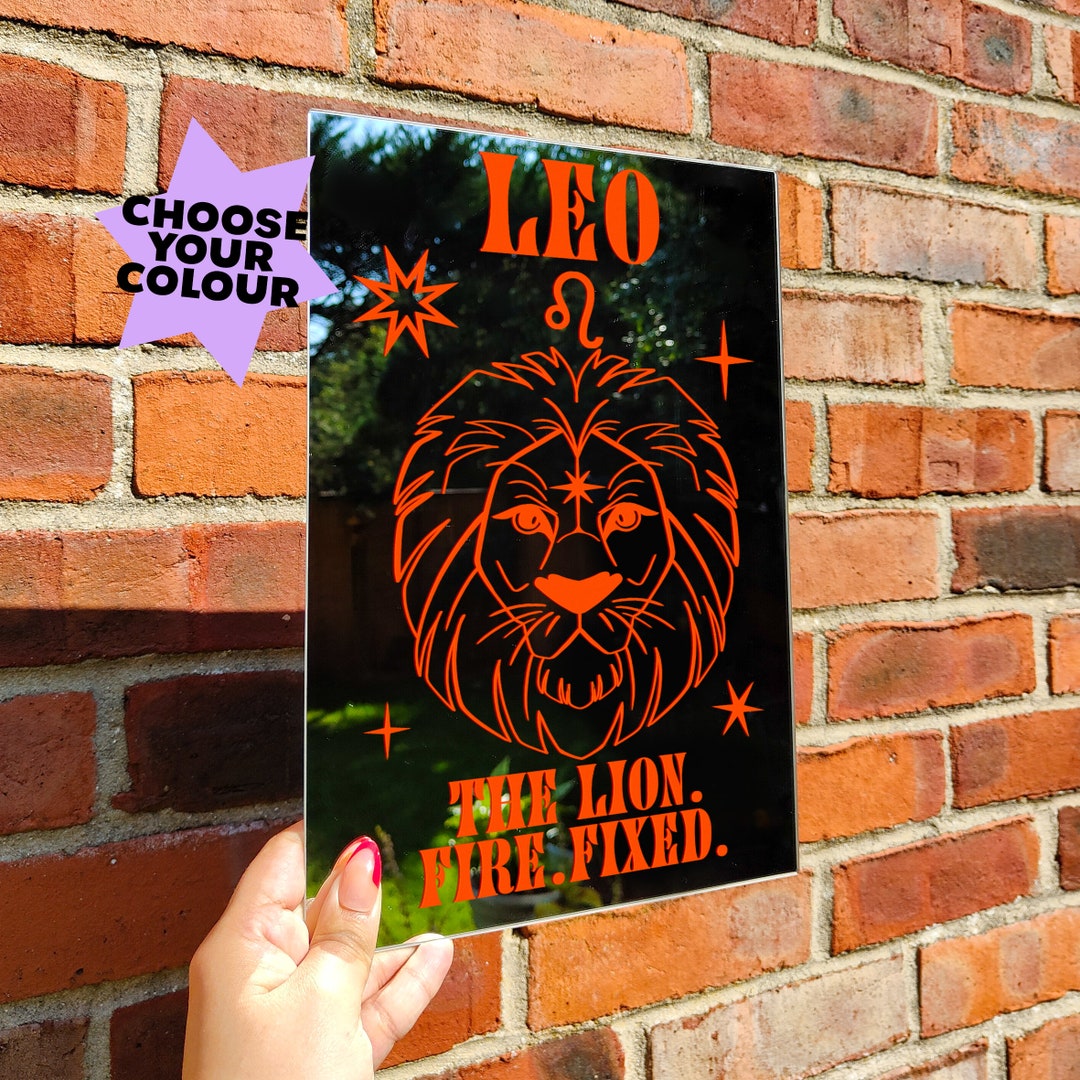 LEO Star Sign Mirror (multiple Colours) Astrology, Zodiac - Etsy