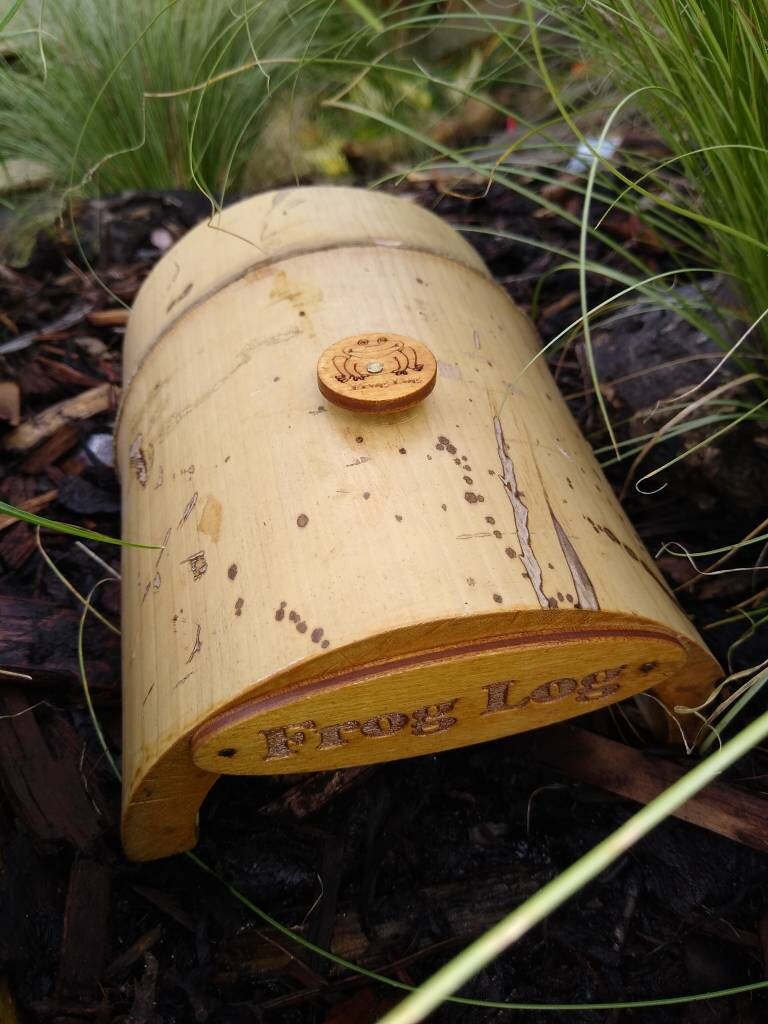 Frog Log Bamboo House for Frogs Toads and Newts. Hand Crafted | Etsy