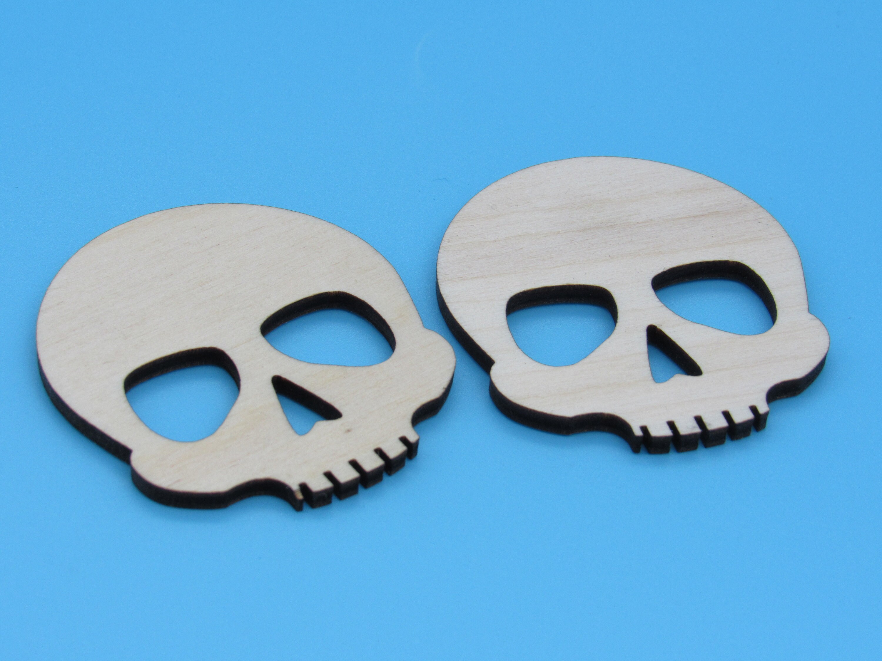 Small Wooden Skull Shapes For Crafts Wooden Skull | Etsy