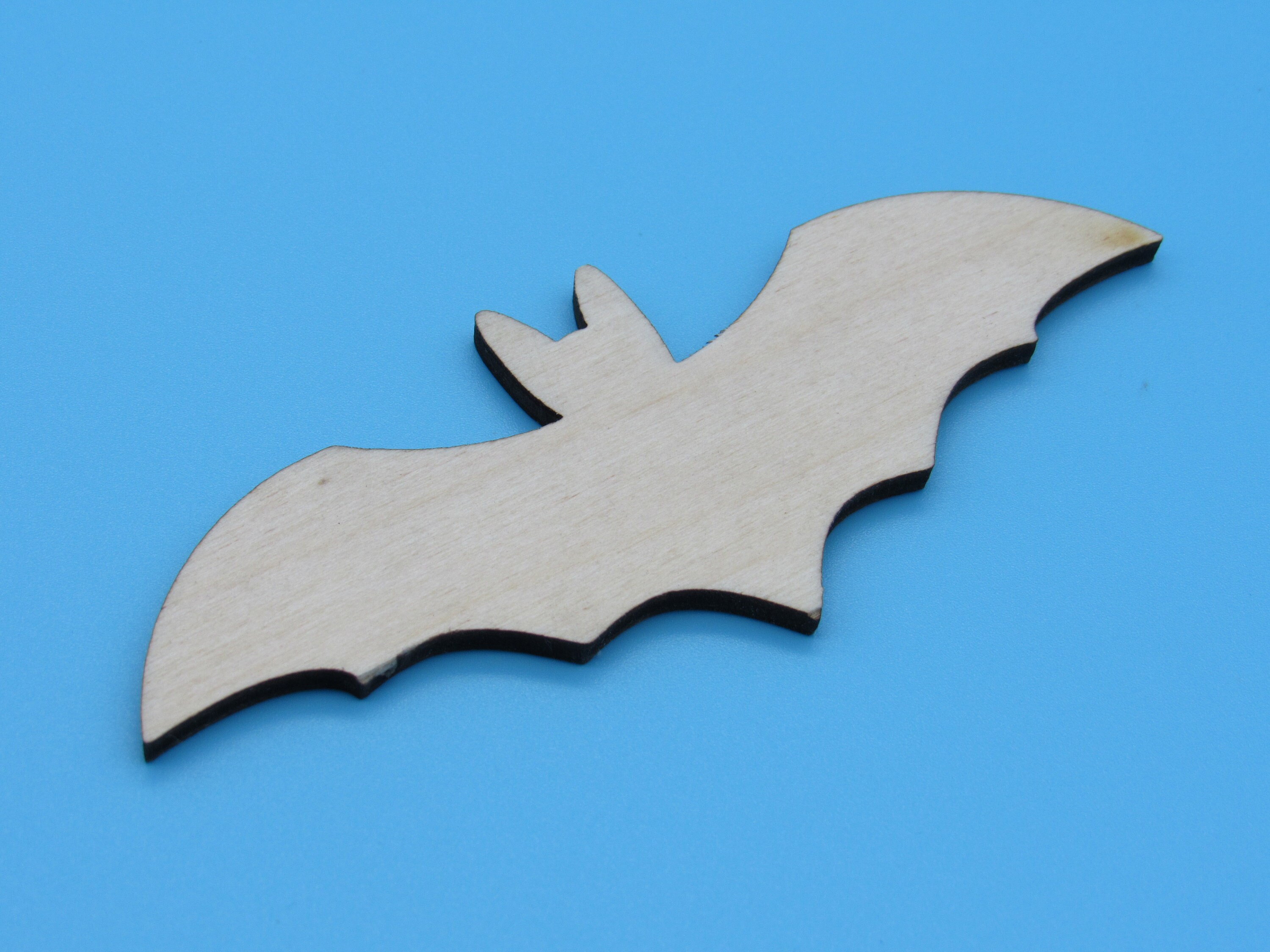Large Wooden Bat Shape For Crafts Halloween Craft Shape | Etsy