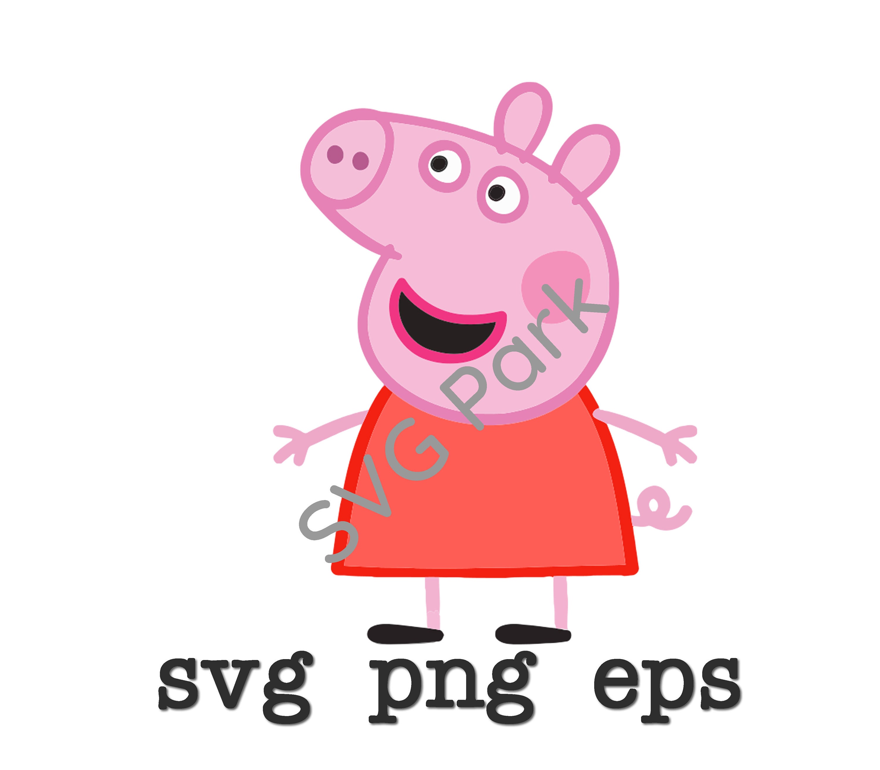 Peppa pig svg png eps | Etsy
