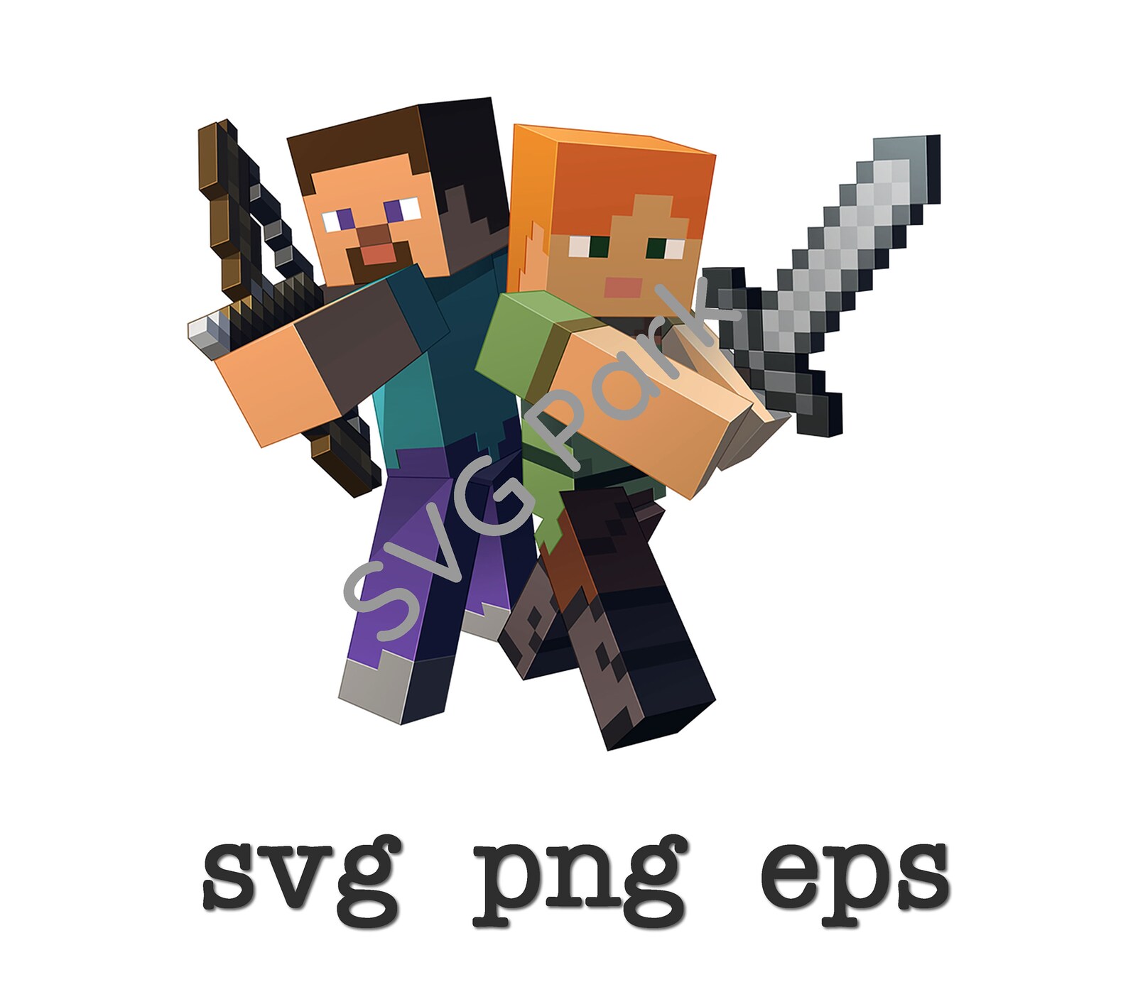 Minecraft svg png eps | Etsy