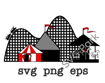 Roller Coaster Svg | Etsy