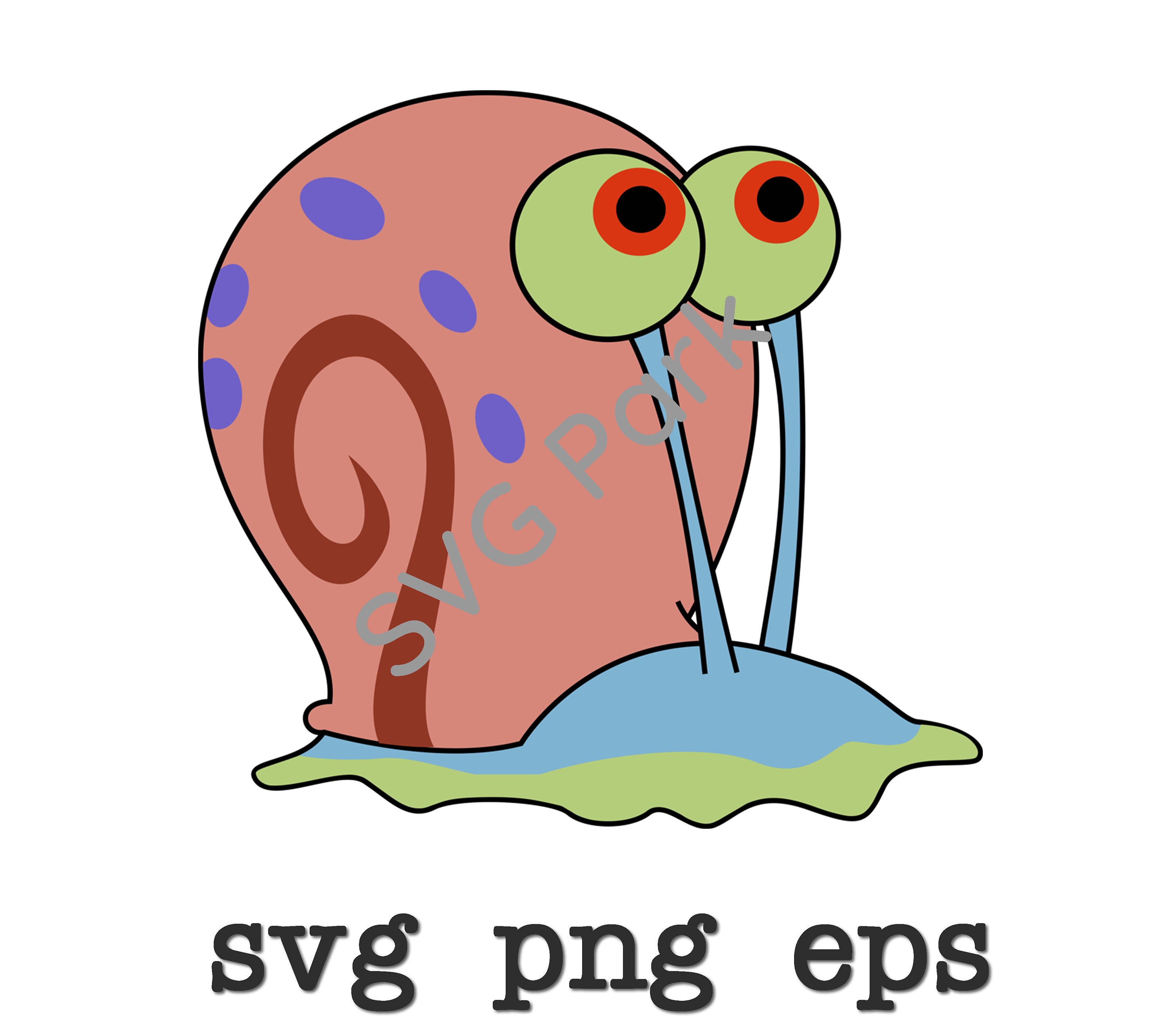 Gary the Snail SpongeBob svg png eps | Etsy