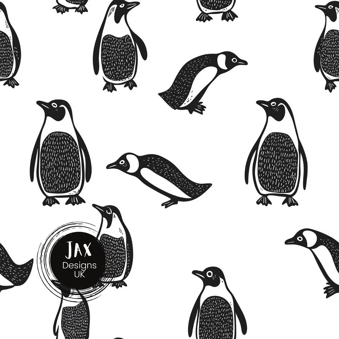 Penguin Seamless Pattern, Digital Penguin Pattern, Penguin Wallpaper ...