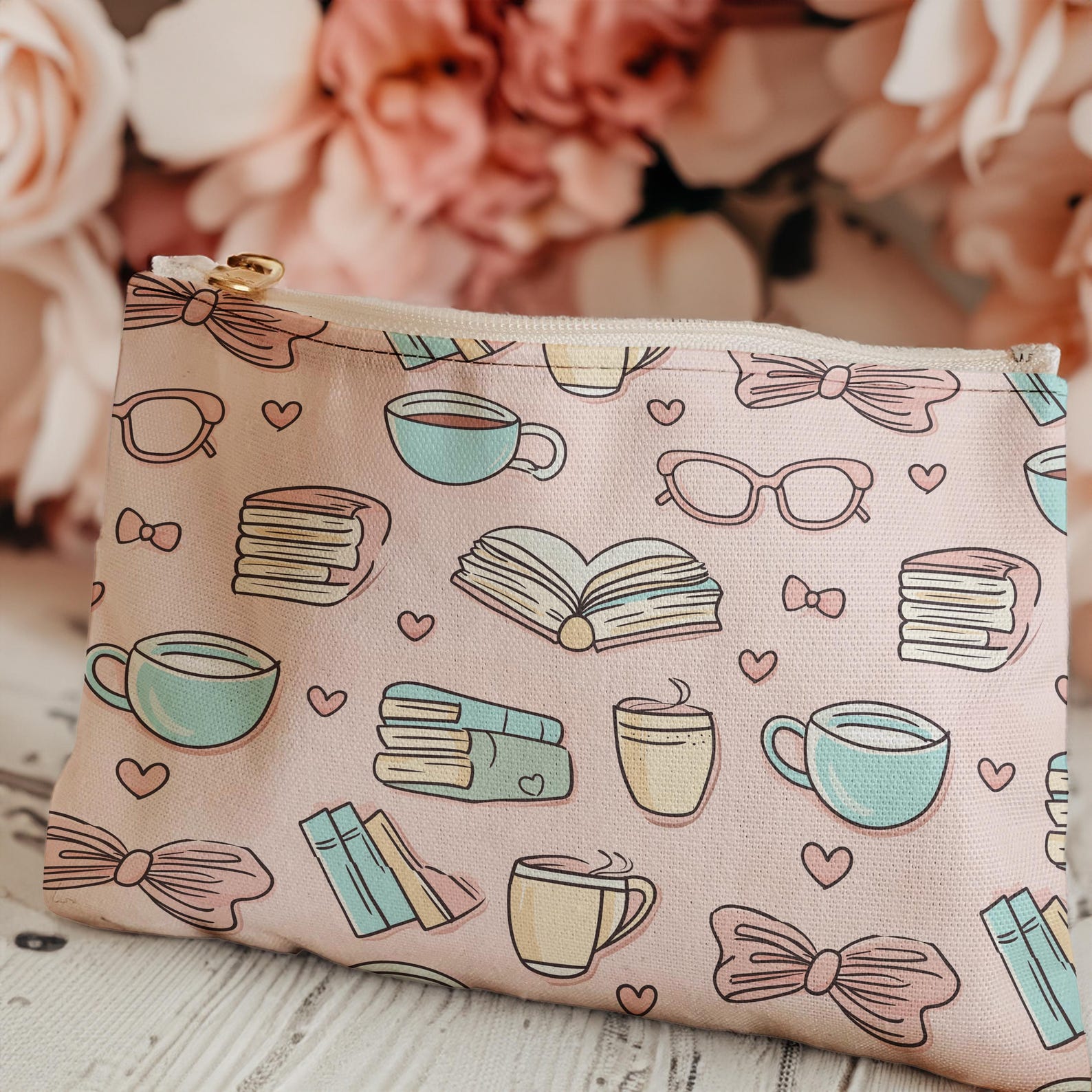 Books & Coffee Seamless Pattern, Book Girl Pattern, Repeating Pattern ...