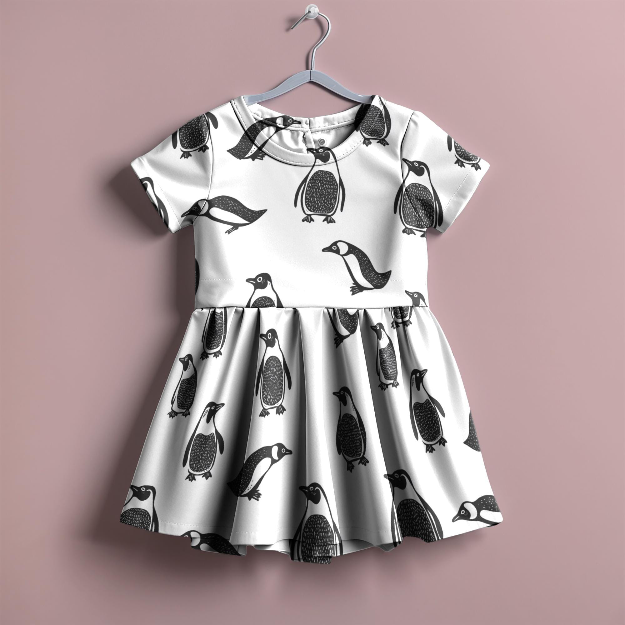 Penguin Seamless Pattern, Digital Penguin Pattern, Penguin Wallpaper ...