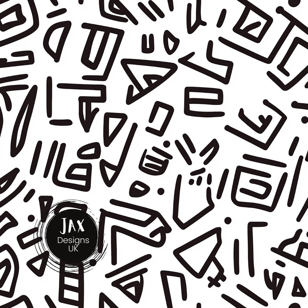 Black and White Pattern | Retro Pattern | Digital Pattern | Digital ...
