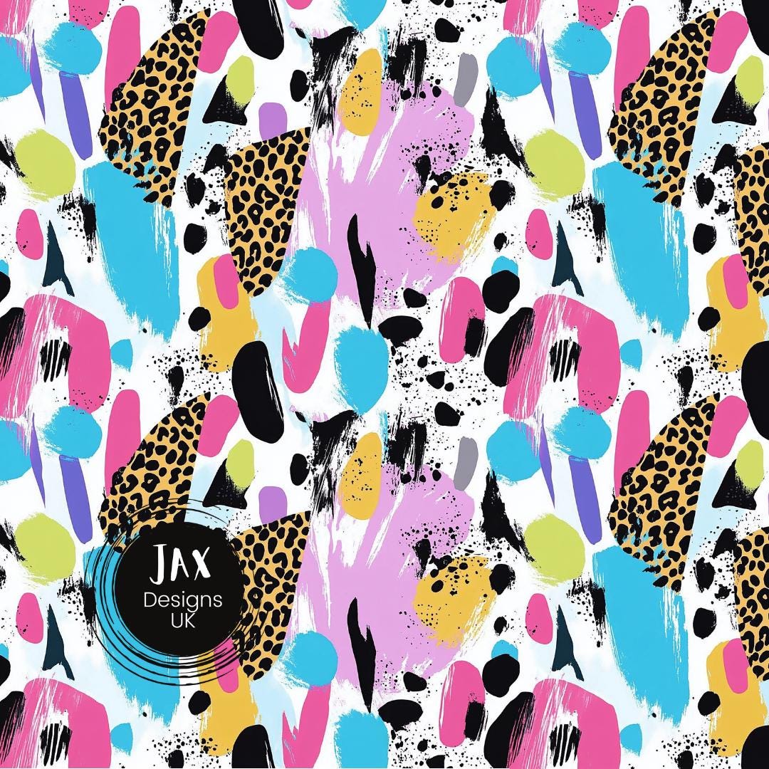 90s Seamless Pattern Leopard Print Fabric Sublimation Abstract ...