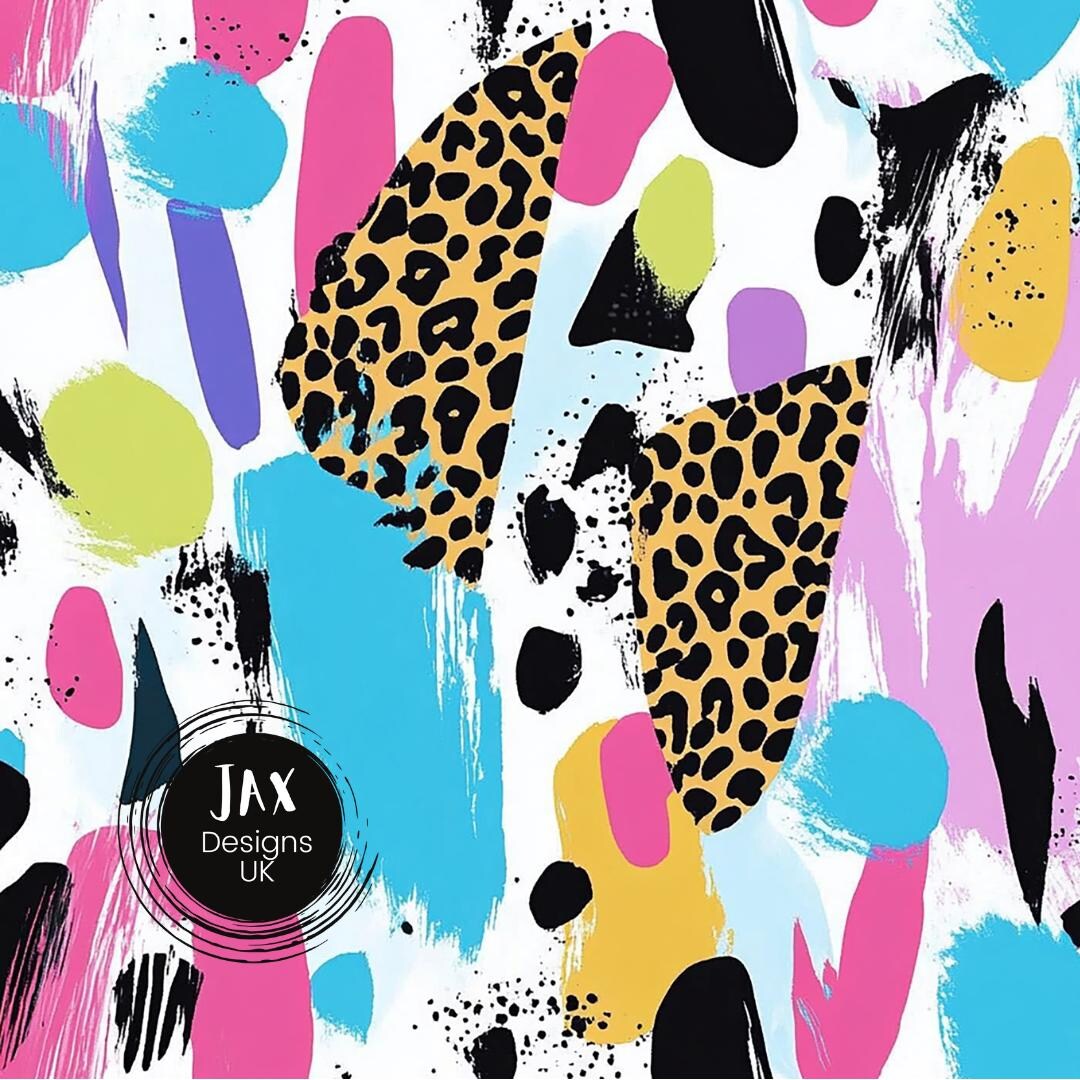 90s Seamless Pattern Leopard Print Fabric Sublimation Abstract ...