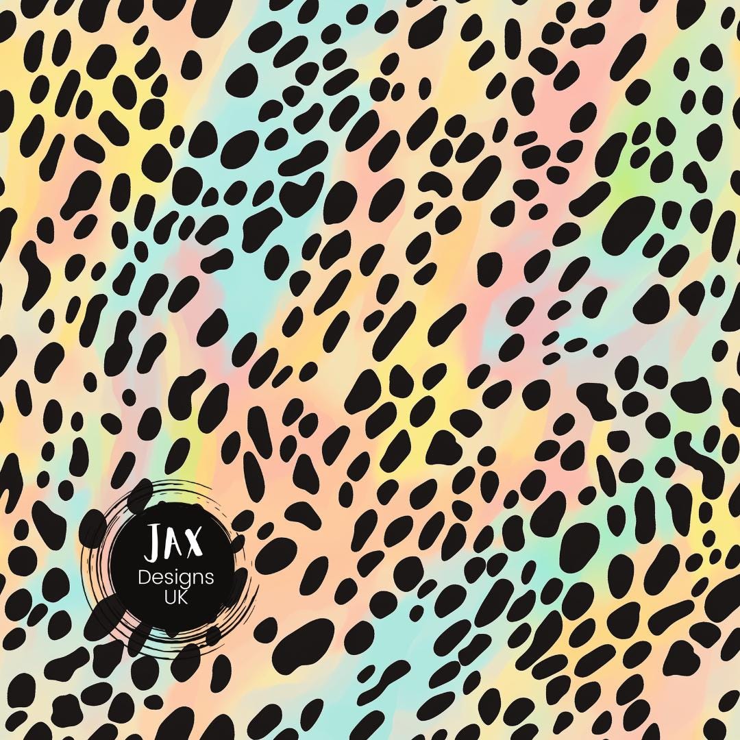 Rainbow Leopard Digital Paper, Pastel Cheetah Print, Digital Scrapbook ...