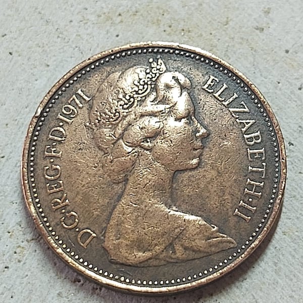 1971 New Pence 2p Coin - Etsy
