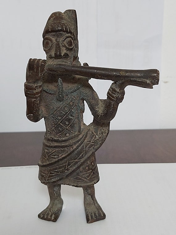 Benin Bronze Statue Nigeria African Art | Etsy