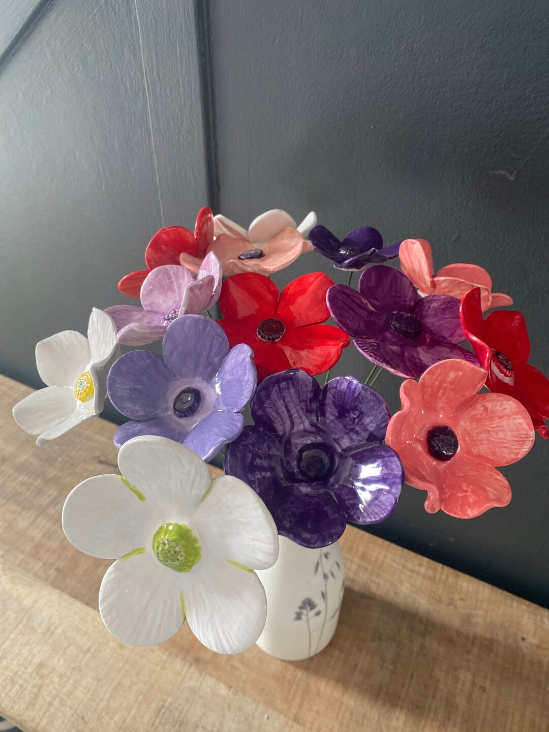 Ceramic Handmade Flowers Made in Devon Each is Unique - Etsy