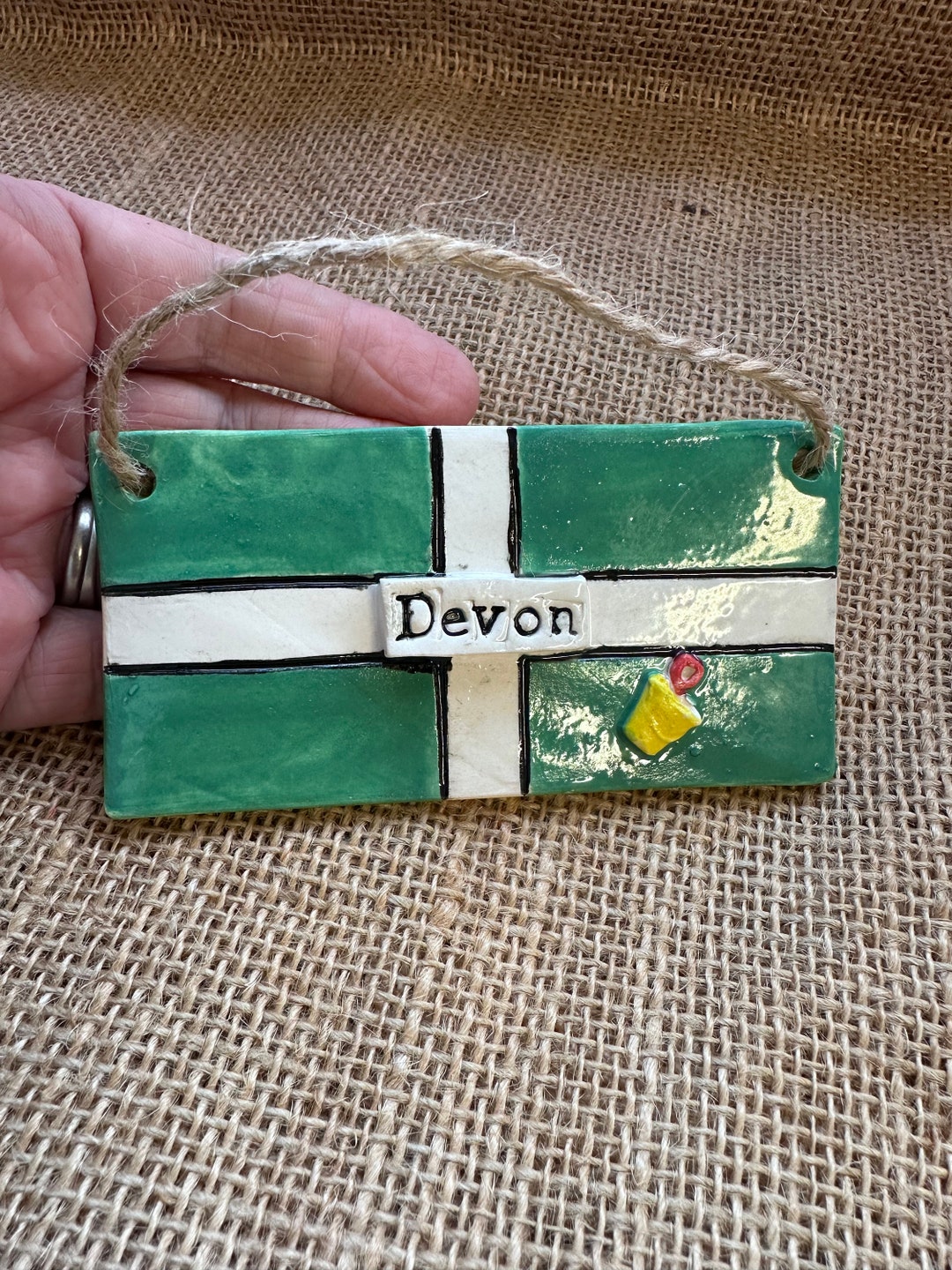 Ceramic Devon Flag - Etsy