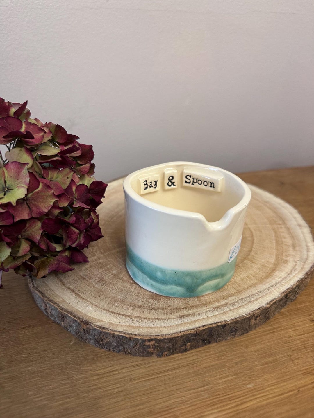 Pretty Ceramic Tea Bag & Spoon Pot - Etsy UK