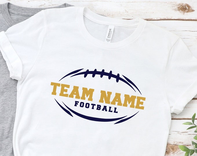 Custom Football Name and Number Shirt, Football Team Fan Shirt ...