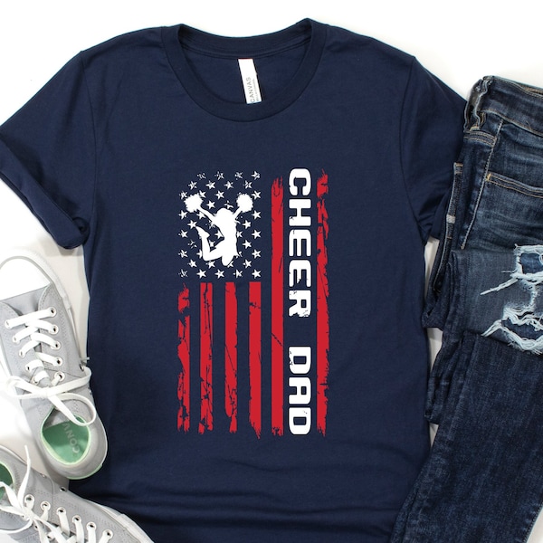 Cheer Dad American Flag - Etsy