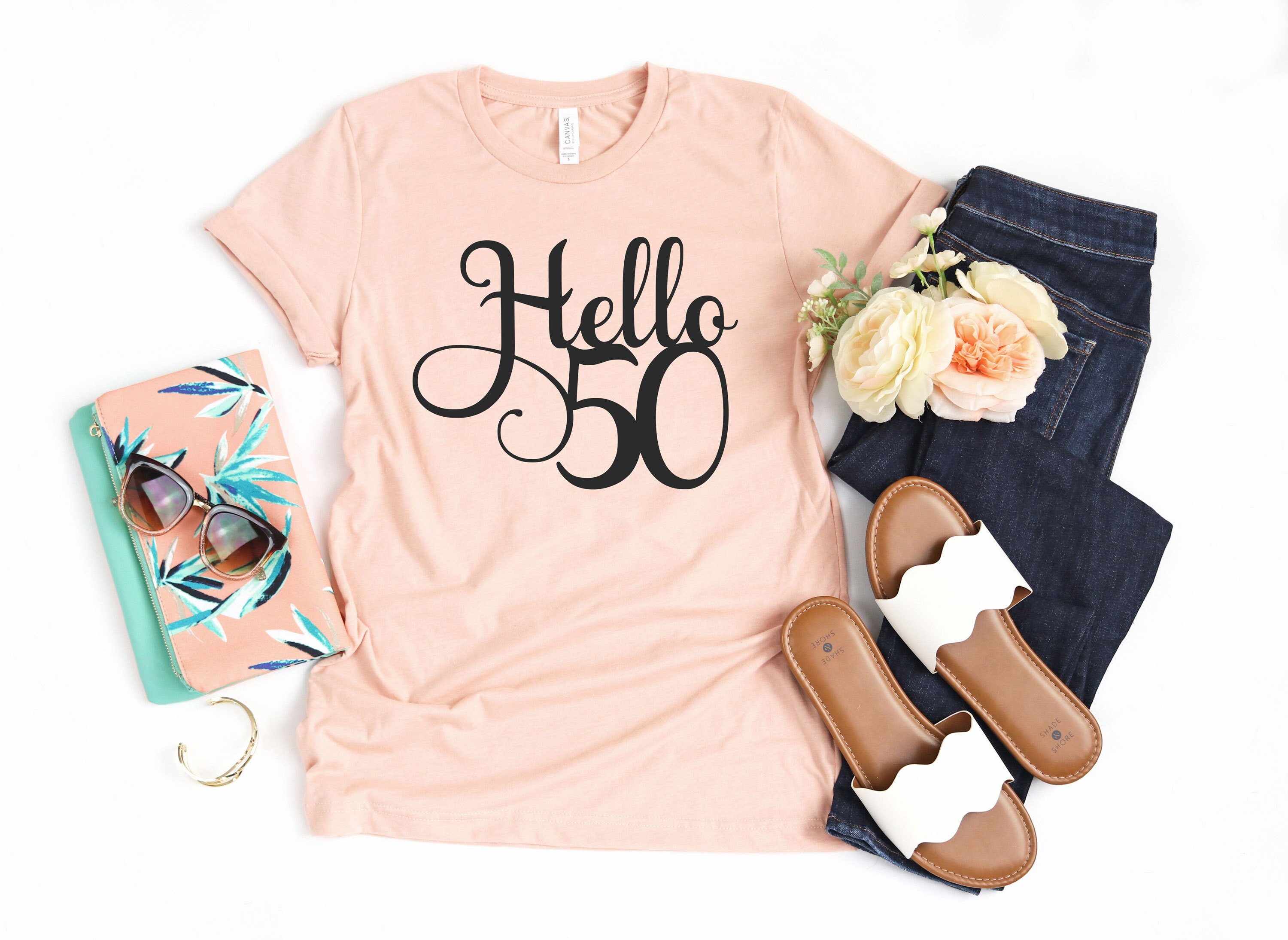 Hello 50 Shirt 50th Birthday Shirt 50th Birthday Gifts | Etsy