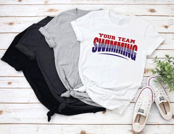 Personalized Swimming Team Shirt Swimming T Shirt Swimmer - Etsy