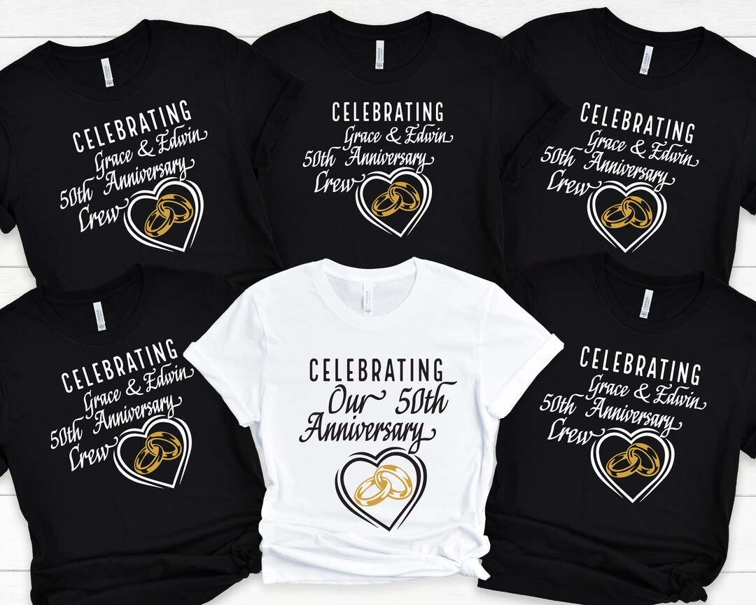 Personalized Wedding Anniversary Shirt, Celebrating Anniversary Crew ...