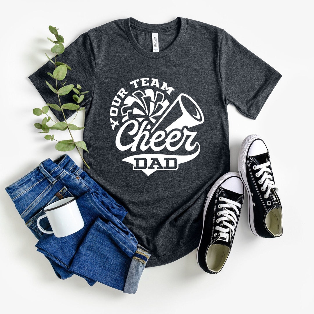 Personalized Cheer Dad Shirt, Cheerleader Team, Megaphone Shirt ...
