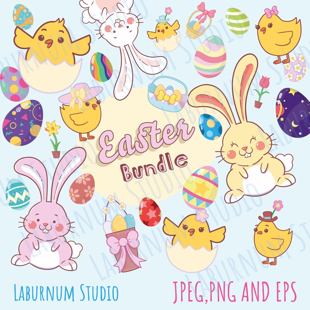 Easter Bundle Clip Art Images, Royalty Free Clip Art - Instant Download ...