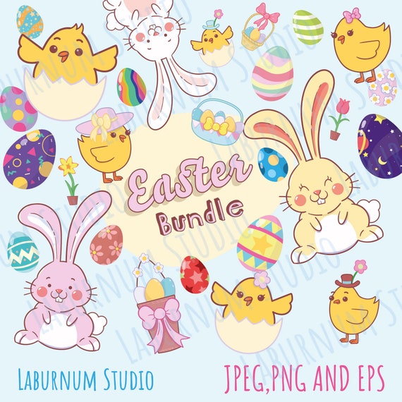 Easter Bundle Clip Art Images Royalty Free Clip Art Instant | Etsy