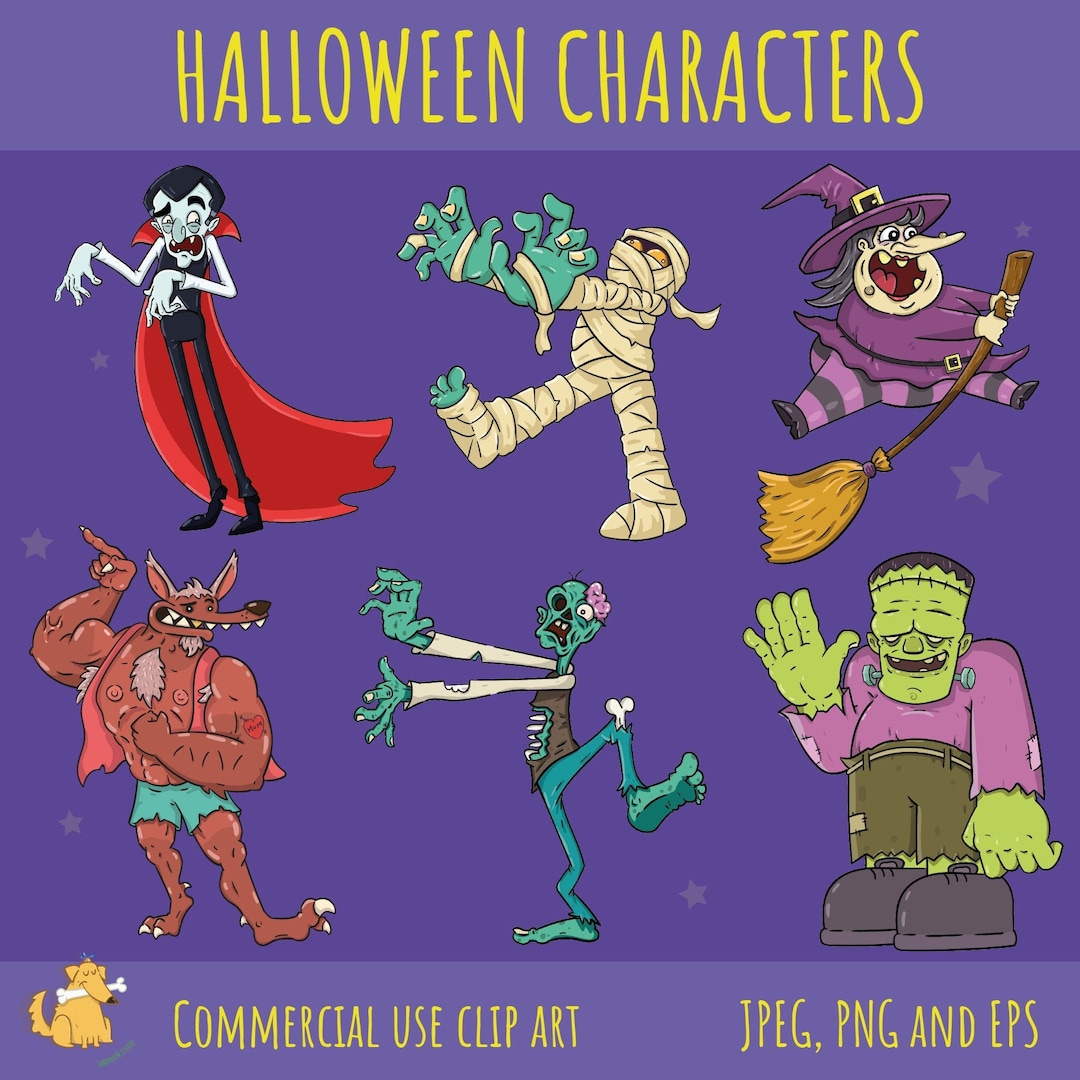 Halloween Characters Clip Art Images, Royalty Free Clip Art - Instant ...