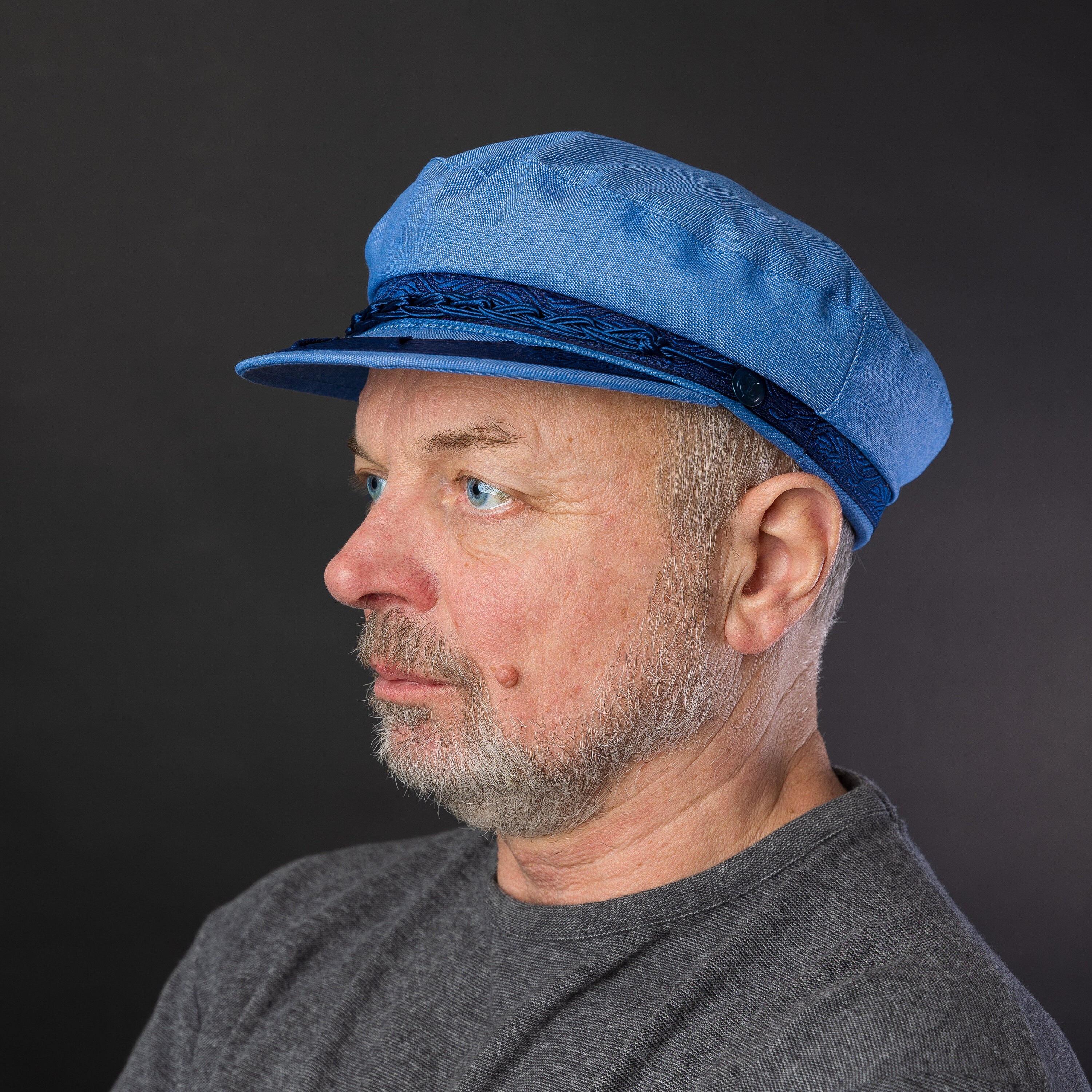 Authentic Greek Fisherman's Cap Blue Denim - Etsy