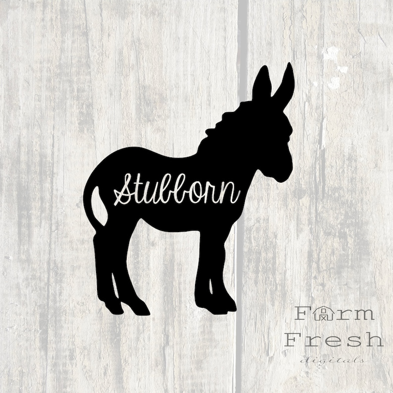 Koppige Donkey svg, ezel svg, cricut cut bestand, ezel silhouet clipart ...