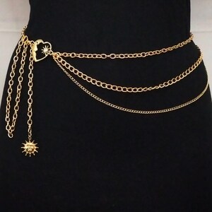 Gothic Belt, Harajuku Punk Moon Metal Belts Women Vintage High Waist ...