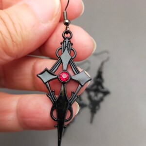 Gothic Cross Earrings: Witch Jewelry - Etsy