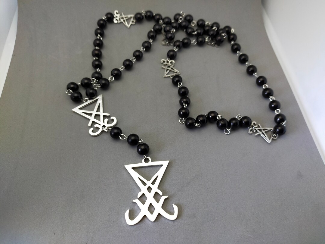 Sigil Lucifer Rosary Luciferian Necklace Occult Goth Gothic Necklaces ...