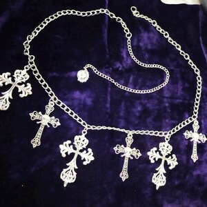 Gothic Belt, Belt With Crosses, Metal Belts Women Vintage High Waist ...